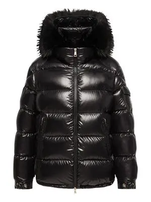 Moncler Hypolais Short Down Jacket With Detachable Hood - Black