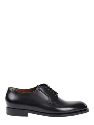 Zegna Leather Oxford Shoes - Black