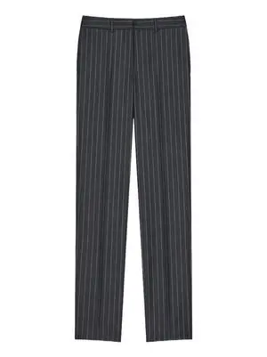 Givenchy Striped Skinny Pants In Wool - Black