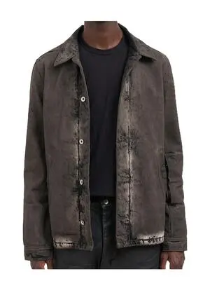 Rick Owens Collared Long-sleeved Casual Jacket - Black