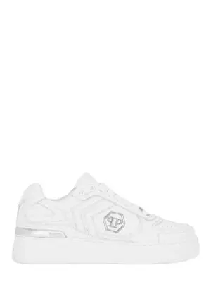 Philipp Plein Lace-up Low-top Casual Shoes - White