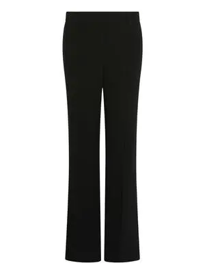 Marella Mini-flare Crepe Envers Satin Trousers - Black