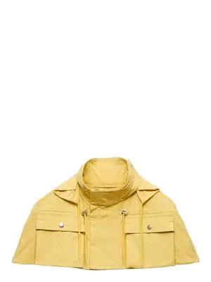 Prada Hooded Pocket Cape - Yellow