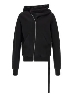Rick Owens Mountain Asymmetric Zip Hoodie - Black