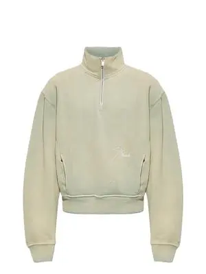 Rhude Half-zip Logo Sweatshirt - Green