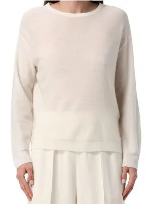 Fabiana Filippi Sheer Detail Sweater - White