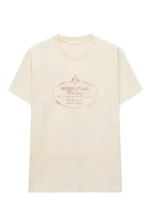 Prada Garment-dyed Cotton T-shirt - Natural Color