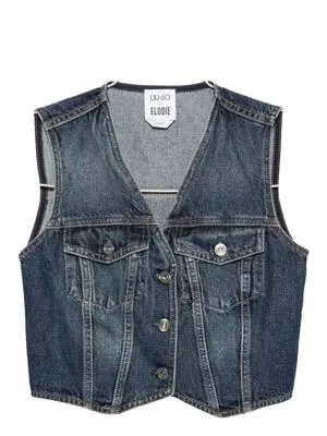 LIU JO X Elodie Sleeveless Denim Jacket