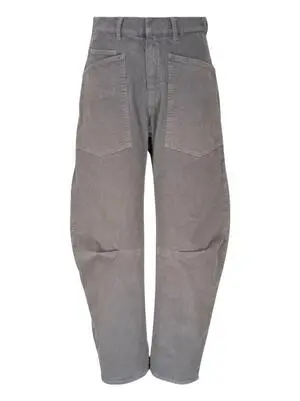 NILI LOTAN Nili Lotan High-Waisted Corduroy Trousers Grey