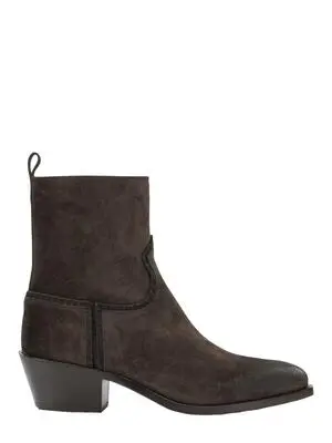Sartore Velour 45mm Ankle Boots - Brown