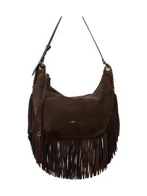 Ba&sh Handbag With Adjustable Shoulder Strap - Dark Brown