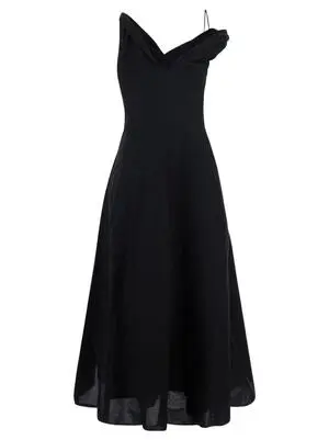 RÓHE Draped Dress - Black
