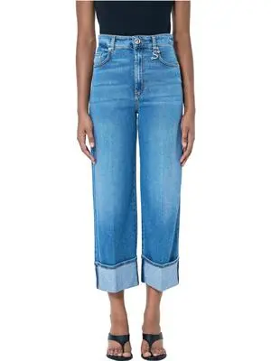 Sportmax Cropped Wide-leg Jeans - Blue