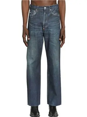 Junya Watanabe Straight-leg Distressed Jeans - Black