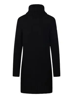 Moncler Logo Patch Knitted Dress - Black