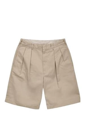 Nanamica Pleated Wide-leg Shorts - Khaki