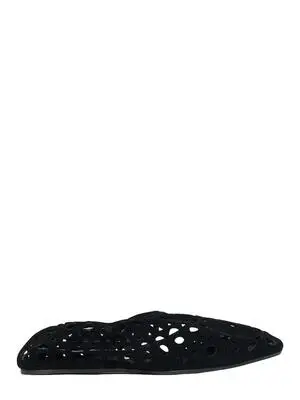 Alaïa Alaïa Vienne Perforated Suede Ballet Flats Black
