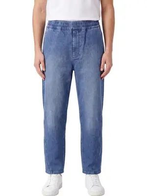 Emporio Armani Elasticated Waist Wide-leg Jeans - Blue