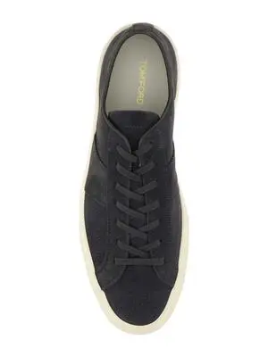 TOM FORD Cambridge Suede Calf Leather Trainers - Charcoal