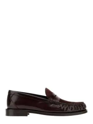 Brunello Cucinelli Suede Penny Loafers With Penny Bar - Brown