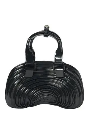 MELISSA X DIESEL Quantum Dome Pvc Mini Handbag With Oval D Logo - Black
