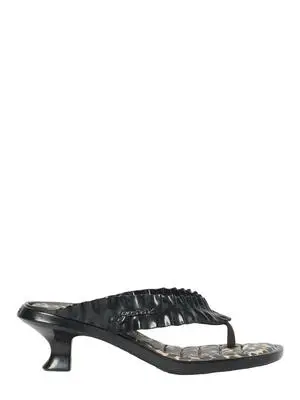 MELISSA X GANNI Thong Sandals In Pvc With Ruched Detail And Low Heel - Black