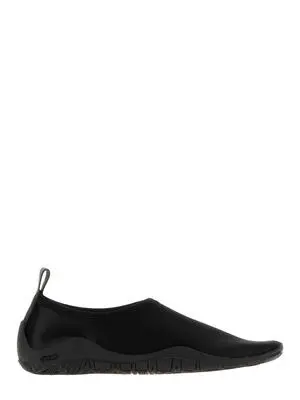 JIL SANDER Elbe Satin Slip-on Trainers With Contrasting Vibram Sole - Black