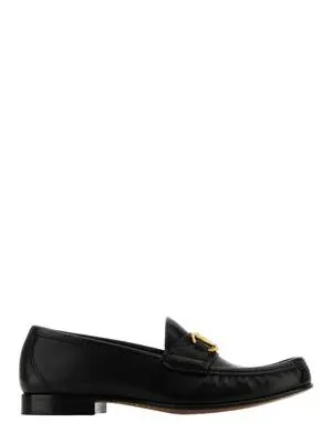 Valentino Garavani Valentino Garavani VLogo Signature Smooth Calfskin Loafers Black