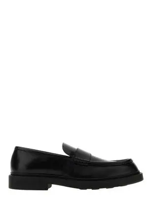 JIL SANDER Smooth Calfskin Penny Loafers With Rubber Sole - Black