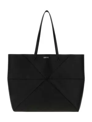 Loewe Leather Tote Bag - Black