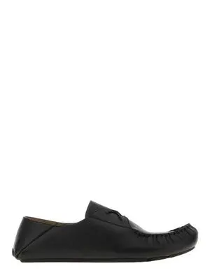 Loewe Rambla Smooth Calfskin Driver Loafers - Black
