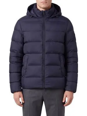 Herno Hooded Water-repellent Quilted Nylon Down Jacket - Blue