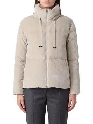 Herno High-neck Quilted Microfiber Down Jacket With Drawstring Hood - Pink