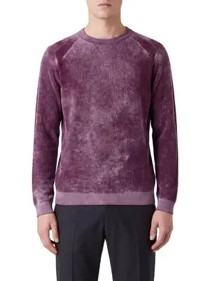 Emporio Armani Virgin Wool And Cashmere Blend Crewneck Jumper - Red