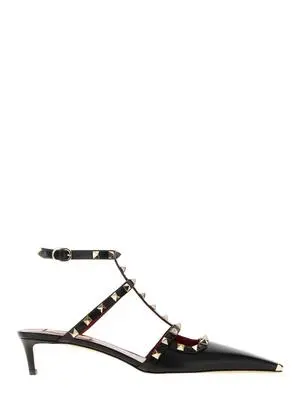 Valentino Garavani Valentino Rockstud Leather Slingback Pumps Black