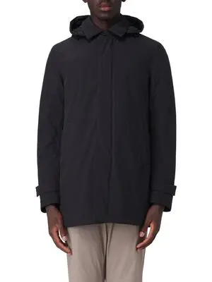 Herno Water-repellent Hooded Windbreaker Jacket In Nylon With Rear Vent - Black