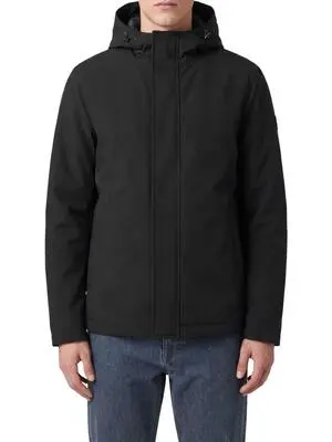 Herno Hooded Padded Windbreaker Jacket In Water-repellent Nylon - Black