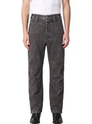DIESEL® Acid Wash Trousers With Zip Cuffs - Grey