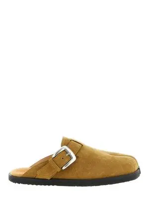MAISON MARGIELA Tabi Daily Mules In Suede Calfskin With Adjustable Strap - Beige