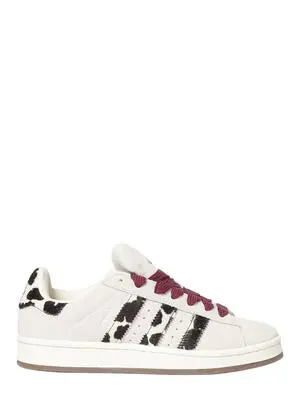 ADIDAS ORIGINALS Campus 00s Leather And Suede Trainers With Animalier Details - White