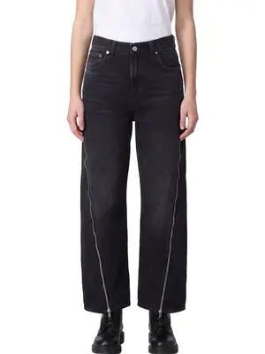 HAIKURE Haikure Black Wash Zipper Detailed Jeans
