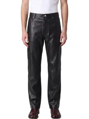 MAISON MARGIELA Straight-leg Faux Leather Trousers - Black