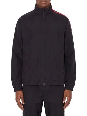 Y3 Relaxed Fit Technical Fabric Sweatshirt With High Neck And Zip Closure - Black