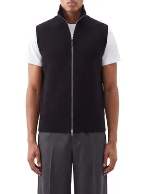 MAISON MARGIELA Wool And Cotton Knitted Waistcoat - Black