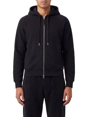 TOM FORD Cotton Hoodie With Drawstring And Zip Closure - Black