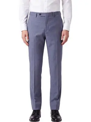 Incotex Slim Fit Wool Flannel Chinos With Off-centre Closure - Grey
