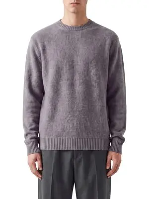 Avant Toi Slim Fit Merino Wool And Alpaca Crewneck Jumper - Brown