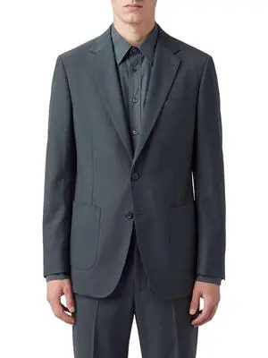 Marni Slim Fit Single-breasted Sartorial Technical Fabric Blazer - Green