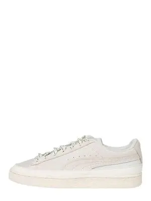 PUMA Suede Trail Lace Up Sneakers - White/beige/black