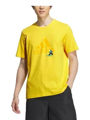 Adidas Graphic Logo T-shirt 'yellow - Bold Gold/black